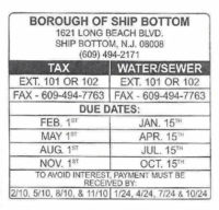 Tax Collector – Borough of Ship Bottom