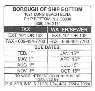 Tax Collector – Borough of Ship Bottom
